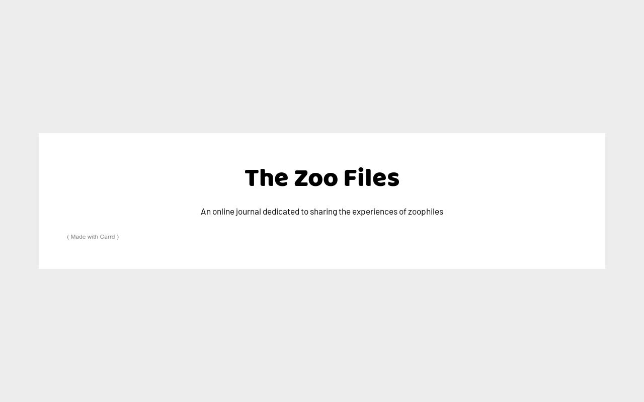 The Zoo Files